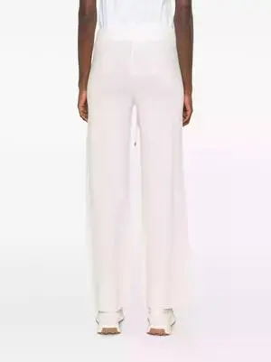 ERMANNO FIRENZE Fine Knit Drawstring Waist Wide Leg Trousers