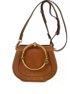 Chloé Circular-handle Leather Bag - Brown
