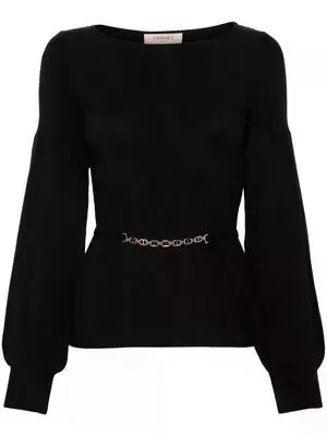 TWINSET Boat-neck Sweater - Black