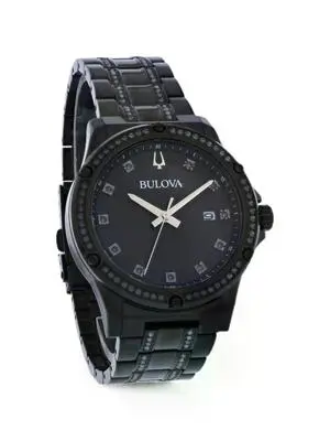 Bulova Crystal 42mm Watch - Black