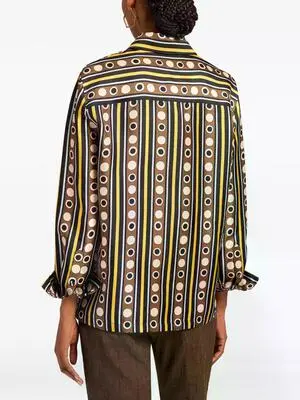 La DoubleJ Geometric-print Long-sleeve Shirt