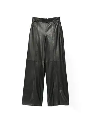 Emporio Armani Belted Panelled Trousers - Black