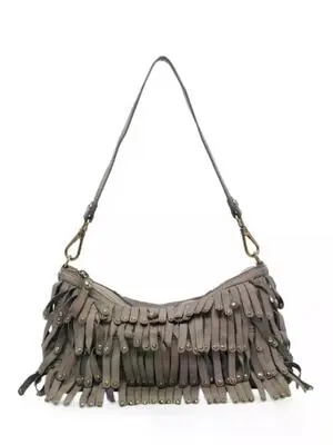 CAMPOMAGGI Natalia Fringed Shoulder Bag - Grey