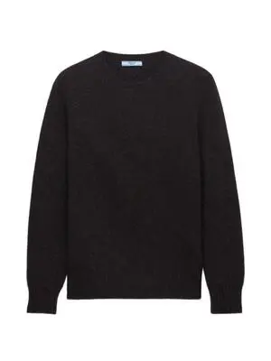 Prada Wool And Cashmere Crew-neck Sweater - Brown