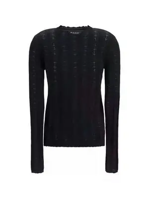 Marni Bow-detail Textured-knit Cardigan