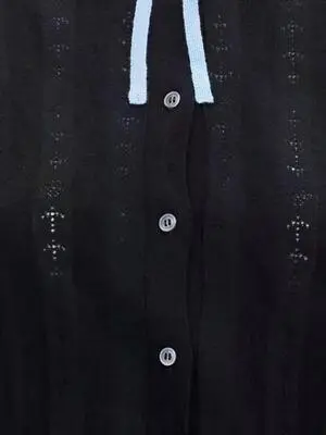 Marni Bow-detail Textured-knit Cardigan
