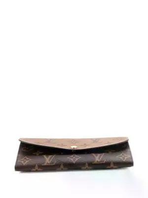 LOUIS VUITTON Emilie Wallet Reverse Monogram Canvas Small Wallets - Brown