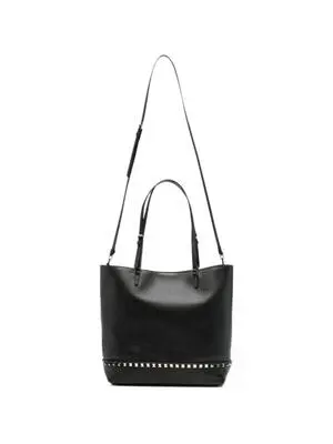 Valentino Garavani Rockstud Pebbled Tote Bag - Black
