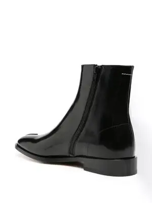 MAISON MARGIELA Polished Finish Almond-toe Ankle Boots