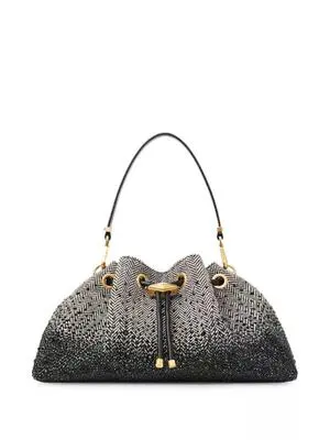 JIMMY CHOO Bon Bon Crystal-embellished Shoulder Bag - Black