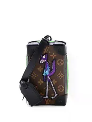 LOUIS VUITTON Soft Trunk Phone Box Monogram Canvas With Friends Patch Crossbody Bag - Brown