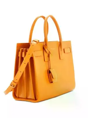 Saint Laurent Sac De Jour Baby Tote Bag Leather - Yellow