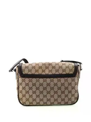 Gucci Flap Messenger Bag Gg Canvas Small Crossbody Bag