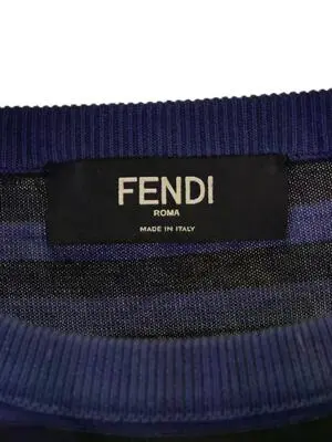 Fendi Striped Cashmere Sweater - Blue