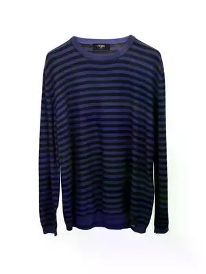 Fendi Striped Cashmere Sweater - Blue