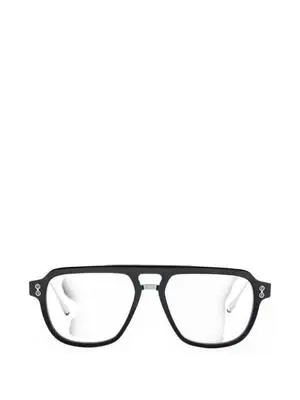 AKONI Argo Geometric-frame Glasses - Black