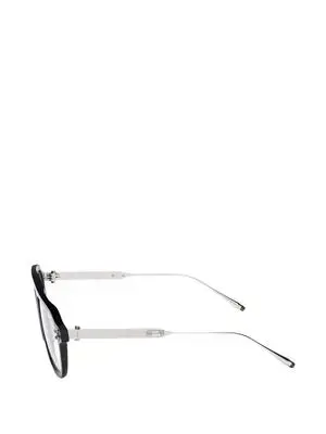 AKONI Argo Geometric-frame Glasses - Black
