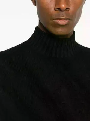 Fedeli Ribbed-knit High-neck Pullover