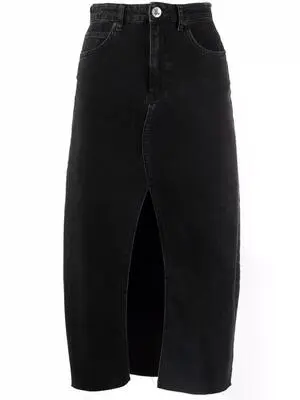 ONETEASPOON Rocko Faded Denim Midi Skirt