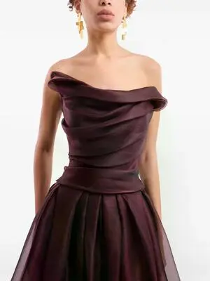 GEMY MAALOUF Strapless Draped Gown
