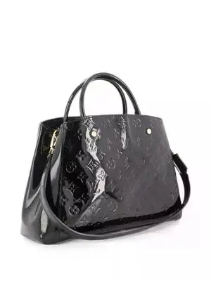LOUIS VUITTON Monogram Vernis Montaigne Mm Tote Bag