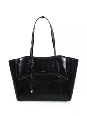 HIDESINS Polished Leather Tote Bag - Black