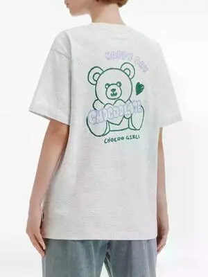 CHOCOOLATE Bear-print Cotton T-shirt