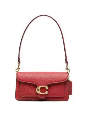 COACH Logo-plaque Pebbled-leather Shoulder Bag