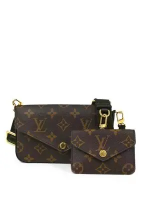 LOUIS VUITTON 2010-2020s Félicie Strap & Go Monogram Shoulder Bag - Brown