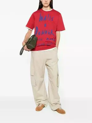 WALES BONNER Logo-print Crew-neck T-shirt