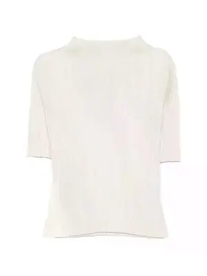 Issey Miyake Pleated T-shirt - Neutrals