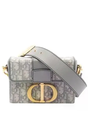Dior 2000-2026 Oblique Canvas 30 Montaigne Box Bag Crossbody Bag - Grey