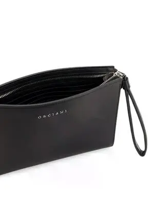 Orciani Leather Wristlet Clutch Bag