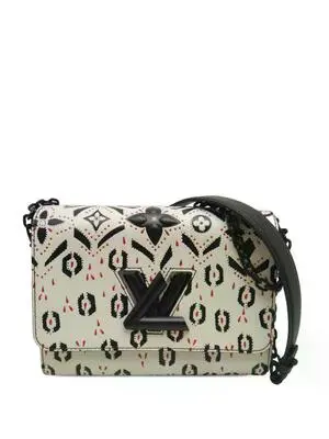 LOUIS VUITTON Graphic Print Calfskin Twist Mm Shoulder Bag - White