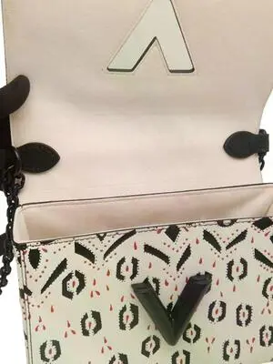 LOUIS VUITTON Graphic Print Calfskin Twist Mm Shoulder Bag - White