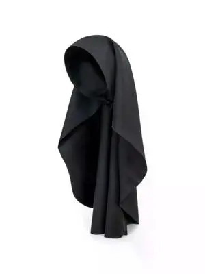 THE ARKOW Theresa Wool Headscarf - Black