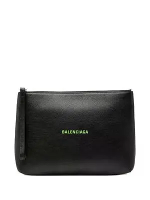 Balenciaga 2021 Leather Everyday Clutch Bag