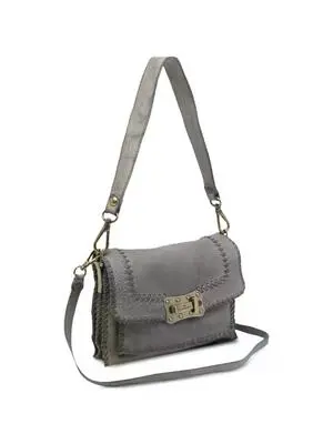 CAMPOMAGGI Agnese Leather Shoulder Bag - Grey