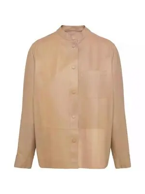 YVES SALOMON Buttoned Lambskin Shirt - Neutrals