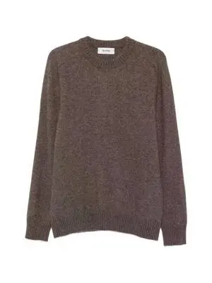 SPINA Crew Neck Knitted Sweater - Brown