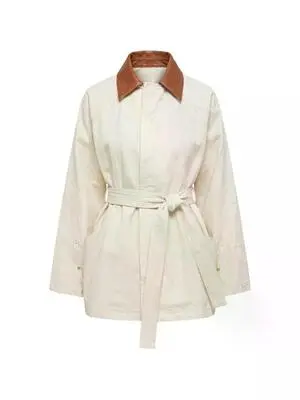 Ossou Sweep Belted Jacket - Neutrals