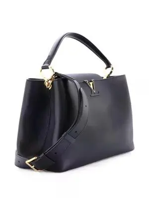 LOUIS VUITTON Capucines Souple Bag Leather Gm Satchel - Black