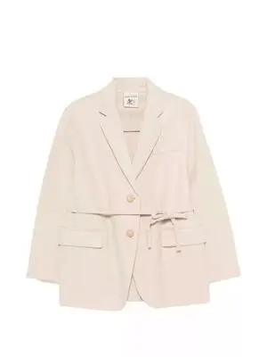SEMICOUTURE Belted Wool Coat - Neutrals