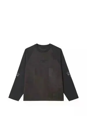 FIVE CM Raglan-sleeve Graphic-print T-shirt - Grey