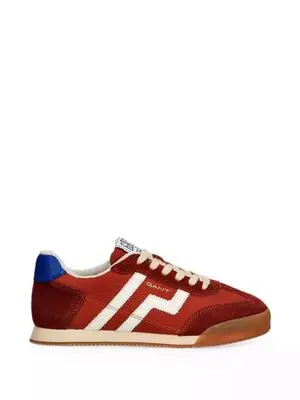 Gant Suede-panelled Logo-print Sneakers - Red