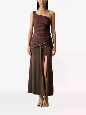 Bardot Dion Buckle-detail Front-slit Maxi Skirt