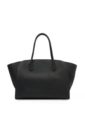 THE ROW Marlo 12 Hammered Leather Tote Bag - Black