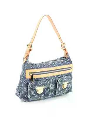 LOUIS VUITTON Baggy Handbag Denim Pm Hobo Bag