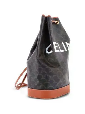Celine Sailor Triomphe Coated Canvas Medium Bucket Bag