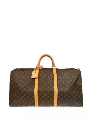 LOUIS VUITTON 2000 Keepall 60 Monogram Travel Bag - Brown